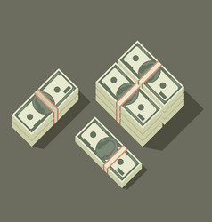 Stack dollar banknotes Royalty Free Vector Image