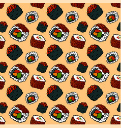 Rice seamless pattern food background Royalty Free Vector