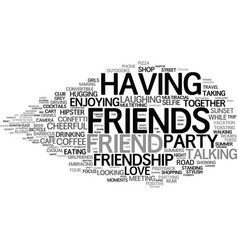 Friend word cloud concept Royalty Free Vector Image