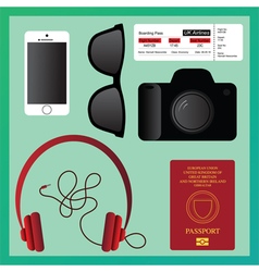 Travel Essentials Royalty Free Vector Image - VectorStock