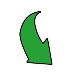 Drawing green arrow icon Royalty Free Vector Image