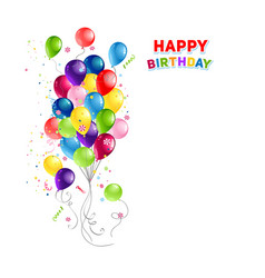 Bright holiday balloons isolated Royalty Free Vector Image
