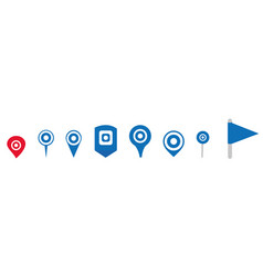 Google maps icon set map pin markers Royalty Free Vector