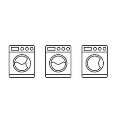 Wash laundry symbol line design washing machine Vector Image