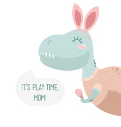 Cute triceratops dinosaur Royalty Free Vector Image