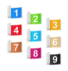 Ribbons with numbers Royalty Free Vector Image