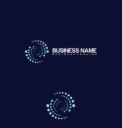 Round geometry shape connect company logo Vector Image