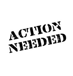 Action needed rubber stamp Royalty Free Vector Image