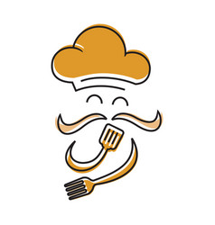 Happy chef logo Royalty Free Vector Image - VectorStock