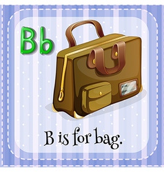B blue glossy bright english letter kids font Vector Image