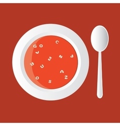 Alphabet soup Royalty Free Vector Image - VectorStock