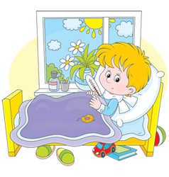 Sick boy Royalty Free Vector Image - VectorStock