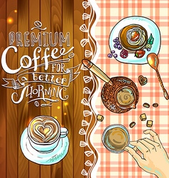 A cup of black coffee Royalty Free Vector Image