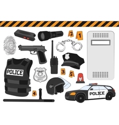 Police badge isolated on white Royalty Free Vector Image