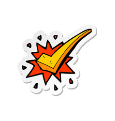 Sticker a cartoon positive tick symbol Royalty Free Vector