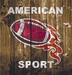 Fireball woodboard football Royalty Free Vector Image