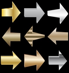 Set of metal arrows eps10 Royalty Free Vector Image