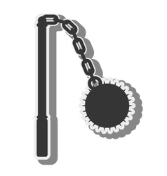 Flail medieval weapon Royalty Free Vector Image