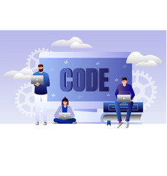 Program coding concept Royalty Free Vector Image
