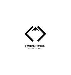 Mountain code design mountain simple Royalty Free Vector