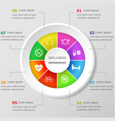 Infographic health graph design colorful Vector Image