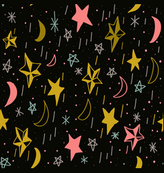 Hand drawn moon Royalty Free Vector Image - VectorStock