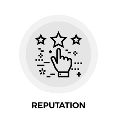 Reputation line icon Royalty Free Vector Image
