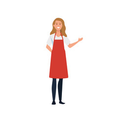 Seller woman farm products grocery street Vector Image