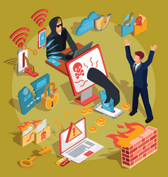 Geek hacker logo template Royalty Free Vector Image