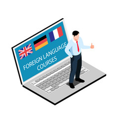 Language learning composition Royalty Free Vector Image