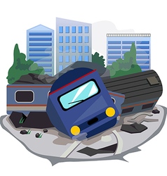 Train crash Royalty Free Vector Image - VectorStock