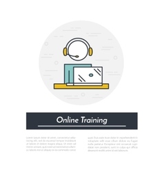Online training icon Royalty Free Vector Image
