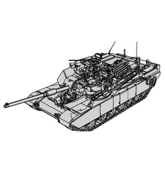 Tank abrams m1 Royalty Free Vector Image - VectorStock