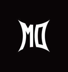 Md monogram logo with diamond shape and ring Vector Image