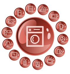 Home electronics buttons Royalty Free Vector Image