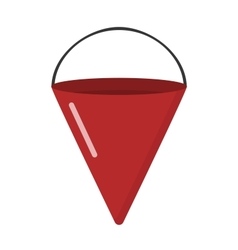 Red bucket Royalty Free Vector Image - VectorStock