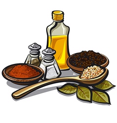 Condiments and flavoring Royalty Free Vector Image