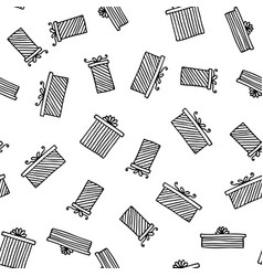 Seamless pattern with gift boxes wallpaper Vector Image