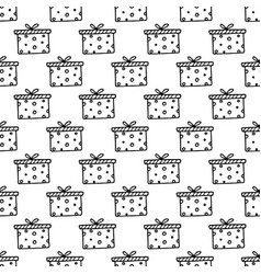 Seamless pattern with gift boxes wallpaper Vector Image