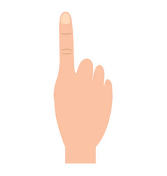 One finger up hand gesture icon image Royalty Free Vector