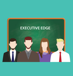 Executive edge white text with four Royalty Free Vector