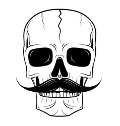 Alien skull isolated on white background design Vector Image