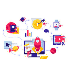 Electricity power network isometric flowchart Vector Image