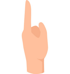 Pointer finger direct cartoon arm gesture Vector Image