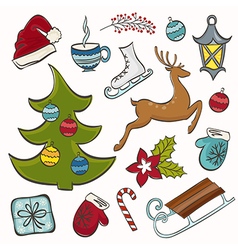 Winter set for design Royalty Free Vector Image