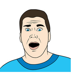 Man thinking hard pop art style Royalty Free Vector Image