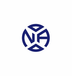 Na monogram logo with sharped shape design Vector Image
