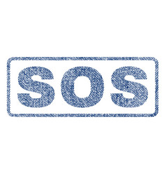 Sos textile stamp Royalty Free Vector Image - VectorStock