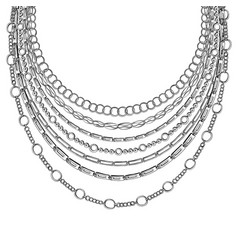 Black icon for necklace Royalty Free Vector Image