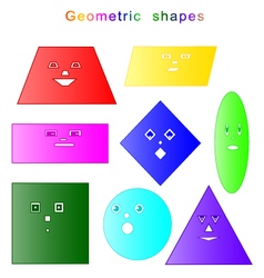 Cartoon basic geometric shapes Royalty Free Vector Image